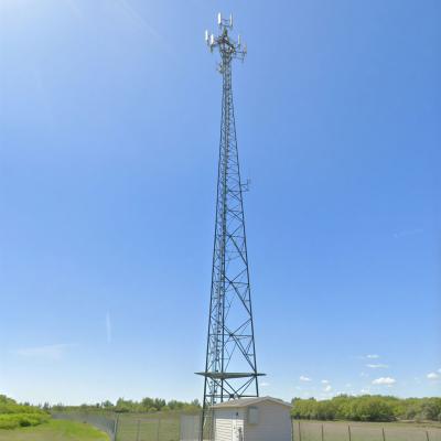 China 3-Legged Tubular Lattice 5G Cell Tower Self-Supporting Communication Tower with Hot Dip Galvanized for sale