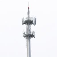 China Hot dip galvanized steel tube tower offering stable structure low wind resistance and strong anti vibration performance for sale