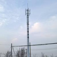 China Monopole Tower Designed for Wind Speeds up to 60 Meters per Second with Seismic Resistance Grade 8 and Service Life of 30 to 50 Years for sale
