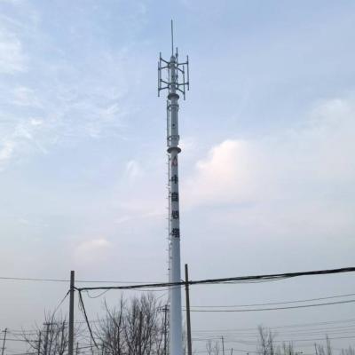 China Monopole Tower Designed for Wind Speeds up to 60 Meters per Second with Seismic Resistance Grade 8 and Service Life of 30 to 50 Years for sale