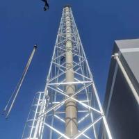 China Chimney Tower featuring overall hot dip galvanizing process for excellent anti corrosion performance in harsh industrial environments for sale