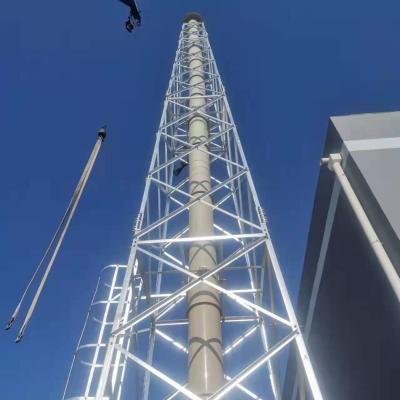 China Chimney Tower featuring overall hot dip galvanizing process for excellent anti corrosion performance in harsh industrial environments for sale