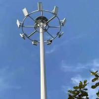 China Fixed Floodlight Tower with Internal Ladder and Maintenance Platform Hot Dip Galvanized Steel for and Safe Outdoor Illumination in Large Venues for sale