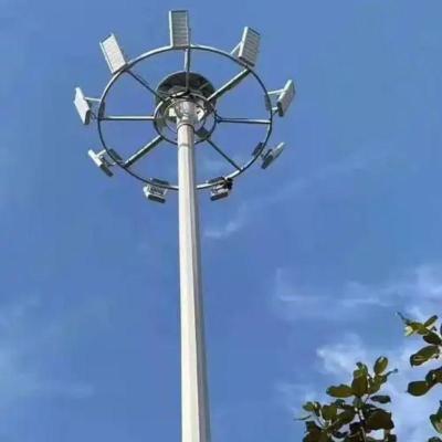 China Fixed Floodlight Tower with Internal Ladder and Maintenance Platform Hot Dip Galvanized Steel for and Safe Outdoor Illumination in Large Venues for sale