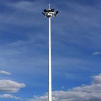 China Fixed Floodlight Tower with Internal Ladder and Maintenance Platform Hot Dip Galvanized Steel for and Safe Outdoor Illumination in Large Venues for sale