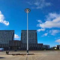 China Fixed Floodlight Tower with Internal Ladder and Maintenance Platform Hot Dip Galvanized Steel for and Safe Outdoor Illumination in Large Venues for sale