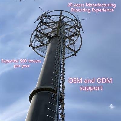 China Robust Monopole Tower Providing Excellent Wind Resistance and Structural Stability for Telecommunications Installations for sale