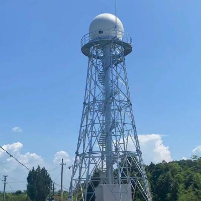 China Customizable Radar Tower with hot dip galvanized steel construction height 20 to 80 meters designed for stable radar signal reception for sale