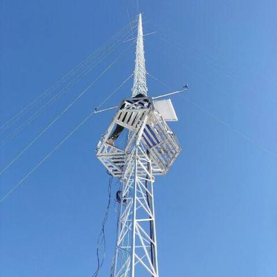China Durable Anemometer Tower Hot Dip Galvanized Steel Met Mast for Wind Farm Projects and Environmental Monitoring with Multiple Measuring Layers for sale