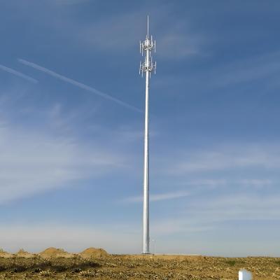 China Q235/Q355/Q420 30m Self-Supporting Steel Monopole Tower for Telecom Communication & Wifi for sale