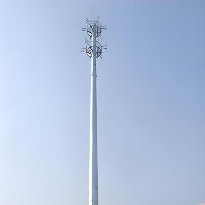 China Monopole Tower Hot Dip Galvanized Single Pole Communication Tower with Tapered Steel Structure for Telecom and Smart City Projects for sale