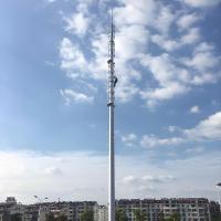 China Monopole Tower Customizable Height 10 to 60 Meters Hot Dip Galvanized Telecom Tower for Wind Speeds up to 60 Meters per Second for sale