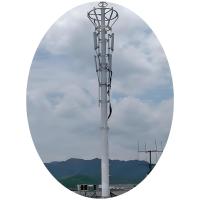 China Monopole Tower Single Pole Tower with Hot Dip Galvanized Coating and Multiple Connection Types for Communication Support for sale