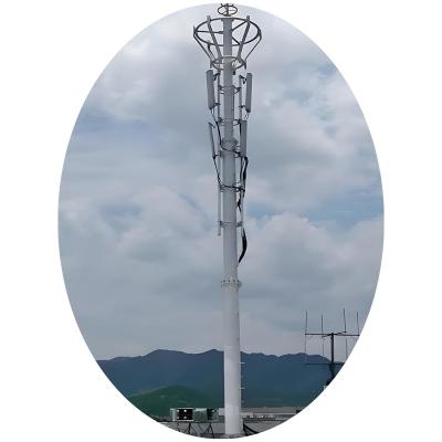 China Monopole Tower Single Pole Tower with Hot Dip Galvanized Coating and Multiple Connection Types for Communication Support for sale