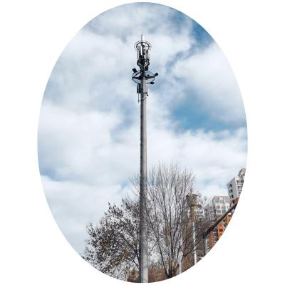 China Monopole Tower Hot Dip Galvanized Telecom Tower with Long Service Life Over 30 Years and Fast Delivery Within 30 Days for sale