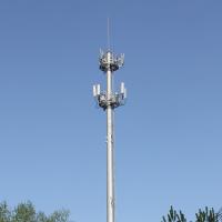 China Monopole Tower Hot Dip Galvanized Telecom Tower with Long Service Life Over 30 Years and Fast Delivery Within 30 Days for sale