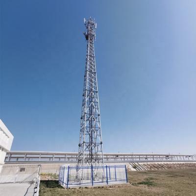 China Hot dip galvanized steel tube tower with low wind resistance and anti vibration properties ideal for complex outdoor environments for sale