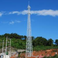 China Hot dip galvanized angle steel tower with strong wind and earthquake resistance ensuring telecommunication infrastructure for sale