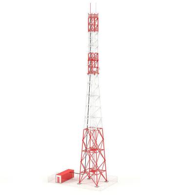 China Durable angle steel tower designed with hot dip galvanized anti corrosion process suitable for 4G 5G radio and television signal expansion for sale