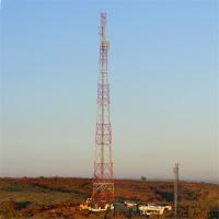 China Durable angle steel tower designed with hot dip galvanized anti corrosion process suitable for 4G 5G radio and television signal expansion for sale