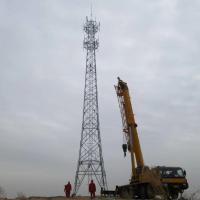China Durable angle steel tower designed with hot dip galvanized anti corrosion process suitable for 4G 5G radio and television signal expansion for sale