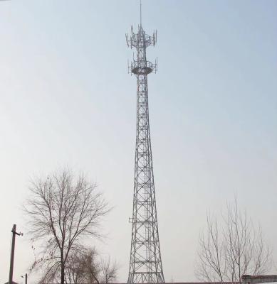 China Customizable height angle steel tower made from Q235B Q355B materials with hot dip galvanized surface treatment for long service life for sale