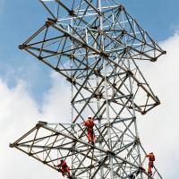 China Electric Power Tower Hot Dip Galvanized Steel Transmission Tower with Customizable Height and Voltage Grade for Power Transmission for sale