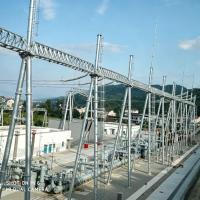 China Power Structure steel transmission tower and substation frame components with hot dip galvanized treatment for durability for sale