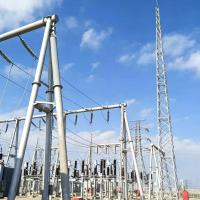 China Steel Power Structure with Hot Dip Galvanized Surface for Transmission Tower Substation Frame Cross Arm and Support Components for sale