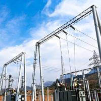 China Power Structure lattice steel tower substation frame and connecting components for high voltage power transmission lines for sale