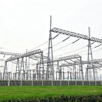 China Power Structure lattice steel tower substation frame and connecting components for high voltage power transmission lines for sale
