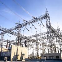 China Power Structure lattice steel tower substation frame and connecting components for high voltage power transmission lines for sale