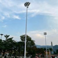 China High Mast Floodlight Tower Hot Dip Galvanized Steel Design with Electric Hydraulic Lifting System for Safe and Maintenance Operations for sale