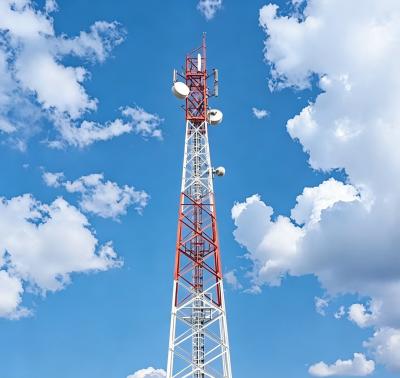 China Customizable height angle steel tower with hot dip galvanized surface treatment suitable for 4G 5G signal transmission and radio coverage for sale