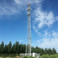 China Telecom angle steel tower with multi layer platform and reasonable layout for installation of communication equipment and antennas simultaneously for sale