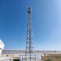 China Telecom angle steel tower with multi layer platform and reasonable layout for installation of communication equipment and antennas simultaneously for sale