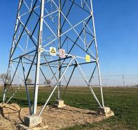 China Telecom angle steel tower with multi layer platform and reasonable layout for installation of communication equipment and antennas simultaneously for sale