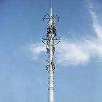 China Monopole Tower Hot Dip Galvanized Telecom Tower with High Strength Steel Material and Customizable Height from 10 to 60 Meters for sale