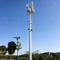 China Monopole Tower Hot Dip Galvanized Telecom Tower with High Strength Steel Material and Customizable Height from 10 to 60 Meters for sale