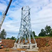 China Customizable Radar Tower Hot Dip Galvanized Steel Structure High Strength Q355B Steel Suitable for Radar Equipment Installation and Maintenance for sale