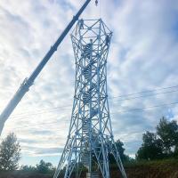 China Durable Radar Tower with hot dip galvanized anti corrosion steel structure height from 20 meters to 80 meters suitable for radar signal reception for sale