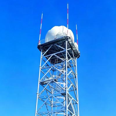China Radar Tower stable and structure for meteorological weather radar monitoring climate data collection and airport radar systems for sale