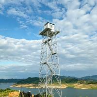 China Customizable Steel Lookout Guard Tower Hot Dip Galvanizing Surface Treatment for Telecommunication Applications for sale