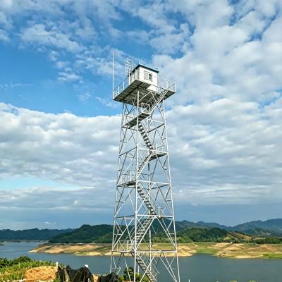 China Customizable Steel Lookout Guard Tower Hot Dip Galvanizing Surface Treatment for Telecommunication Applications for sale