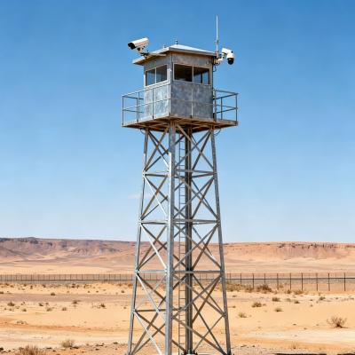 China 5G WiFi Signal 4 Legs Observation Watchtower 20-50m Hot Dip Galvanized Angle Steel Communication Tower with Lightning Protection for sale