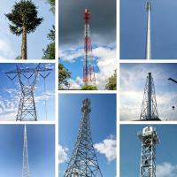 China 5G WiFi Signal 4 Legs Observation Watchtower 20-50m Hot Dip Galvanized Angle Steel Communication Tower with Lightning Protection for sale
