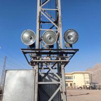 China Floodlight Tower High Mast Lighting Tower with Robust Lattice Angle Steel Design and Configurable High Power LED Floodlights for sale
