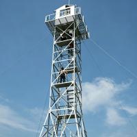 China Galvanized Steel Self Supporting Lookout Guard Tower Fire Lookout Tower Observation Lattice Steel Tower for sale