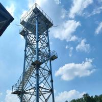 China Galvanized Steel Self Supporting Lookout Guard Tower Fire Lookout Tower Observation Lattice Steel Tower for sale