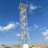 China Steel Structure Tourist Tower Guard House Platform Observation Tower Angle Lattice Steel Watchtower 10-80m for sale